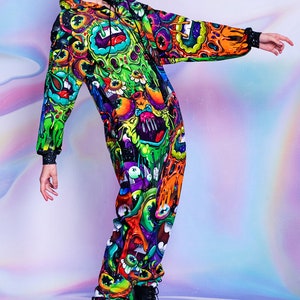 Drippy Pajama With Aliens, Alien Adult Pajamas, Drippy Outfits, Warm ...