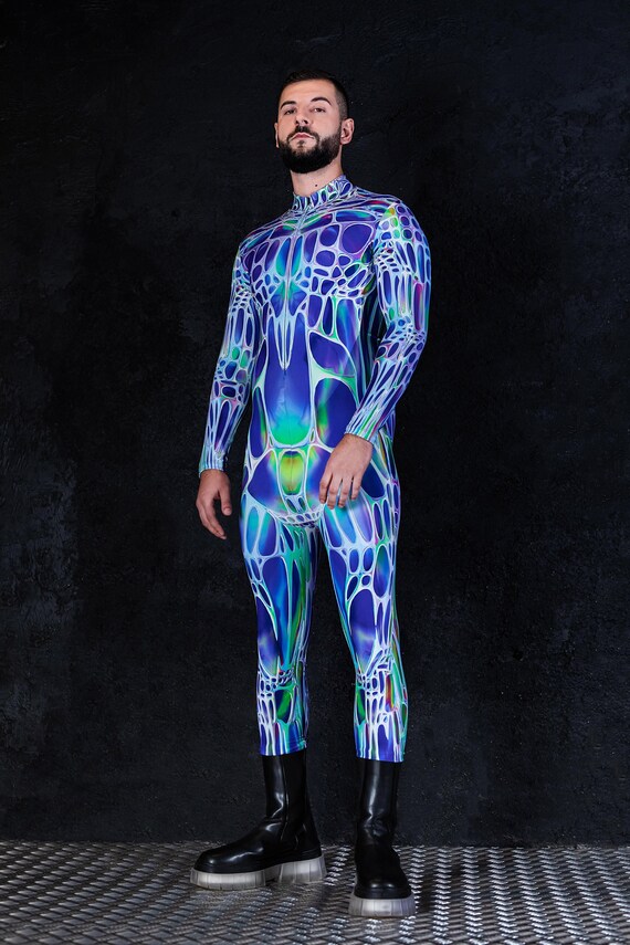 Men Cyber Costume Adult Halloween Costume Sci Fi Alien - Etsy