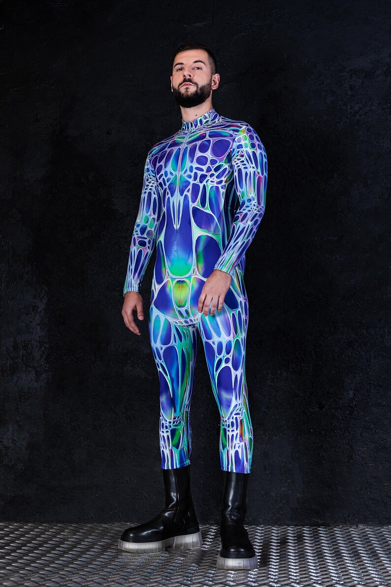 Men Cyber Costume Adult Halloween Costume Sci Fi Alien - Etsy