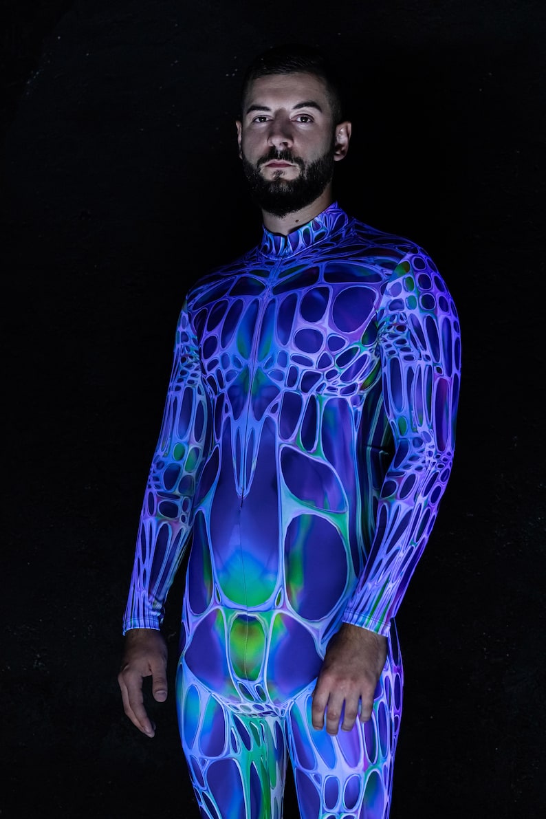 Men Cyber Costume Adult Halloween Costume Sci Fi Alien - Etsy