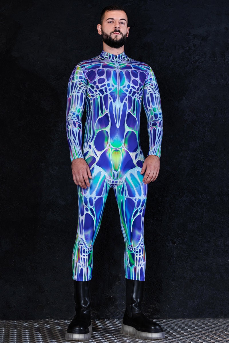 Men Cyber Costume Adult Halloween Costume Sci Fi Alien - Etsy