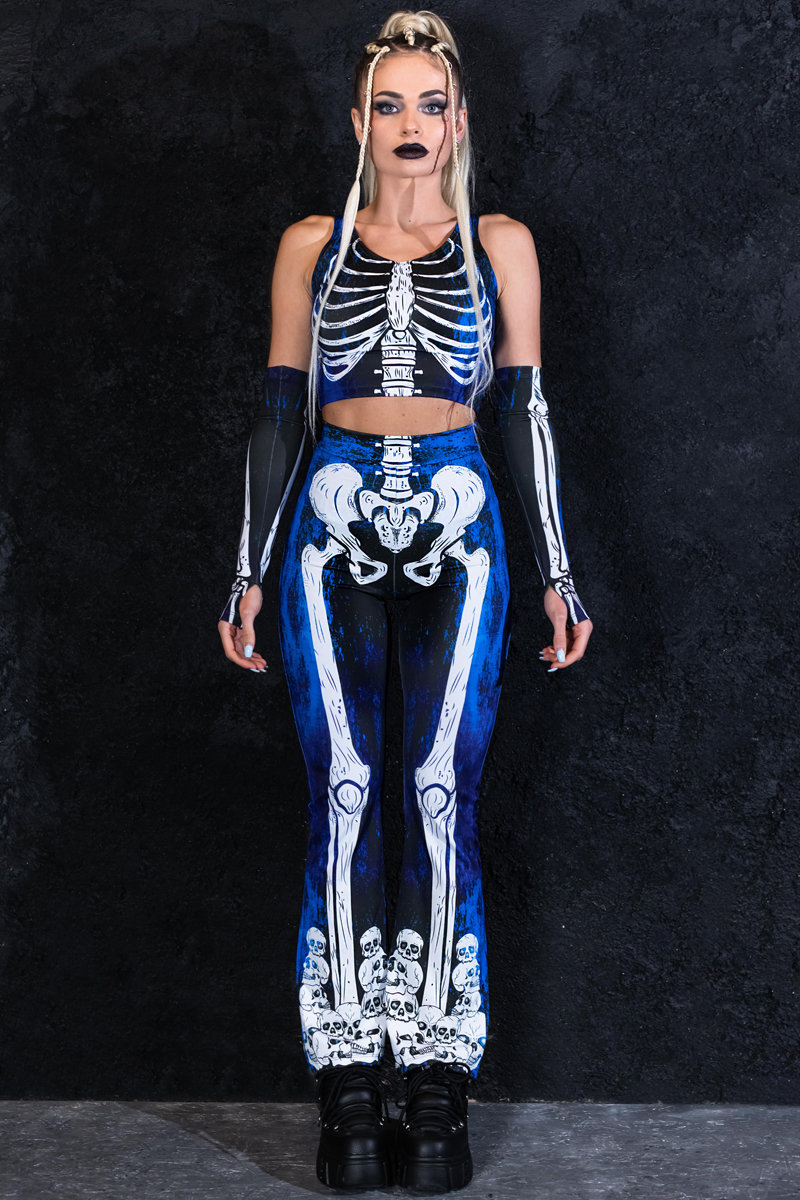 Skeleton Halloween Costume Halloween Two Piece Costume - Etsy