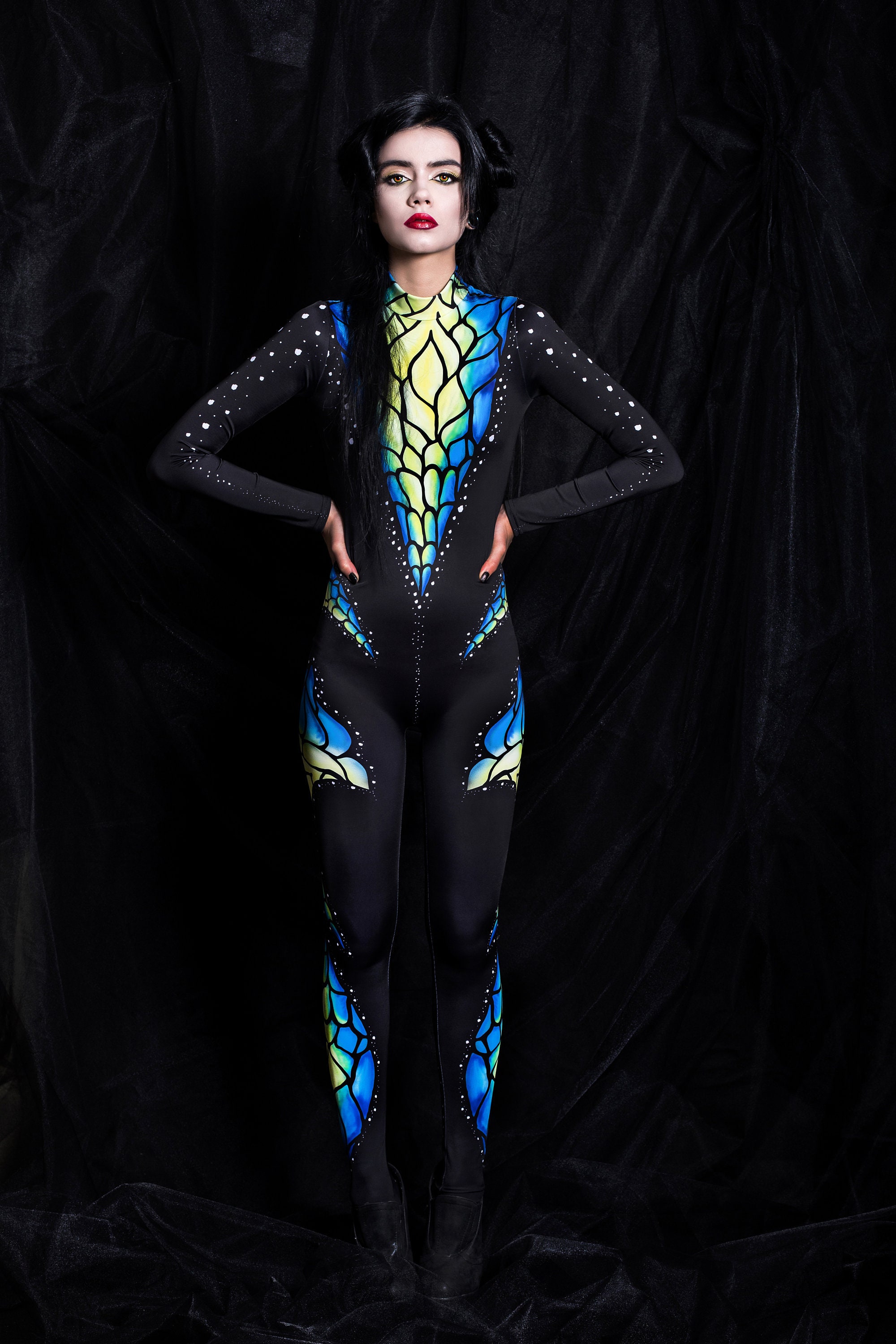 Festival Catsuit, Aerial Costume, Catsuit for Women, Rave Outfit, Black ...