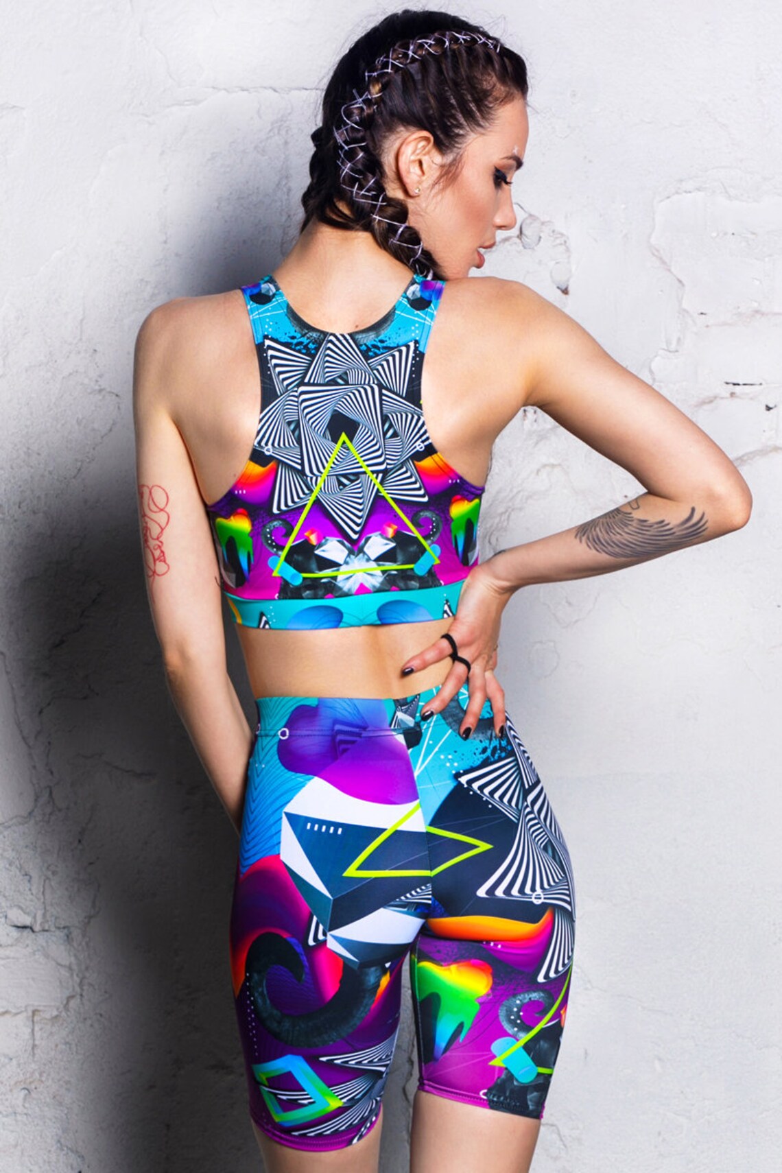 Rave High Waisted Shorts Festival Shorts Women Biker Shorts - Etsy