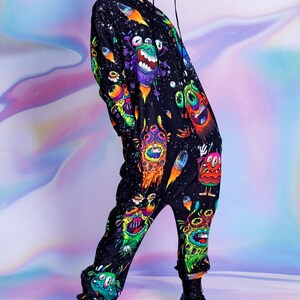 Galaxy Pajama With Aliens, Alien Adult Pajamas, Drippy Outfits ...