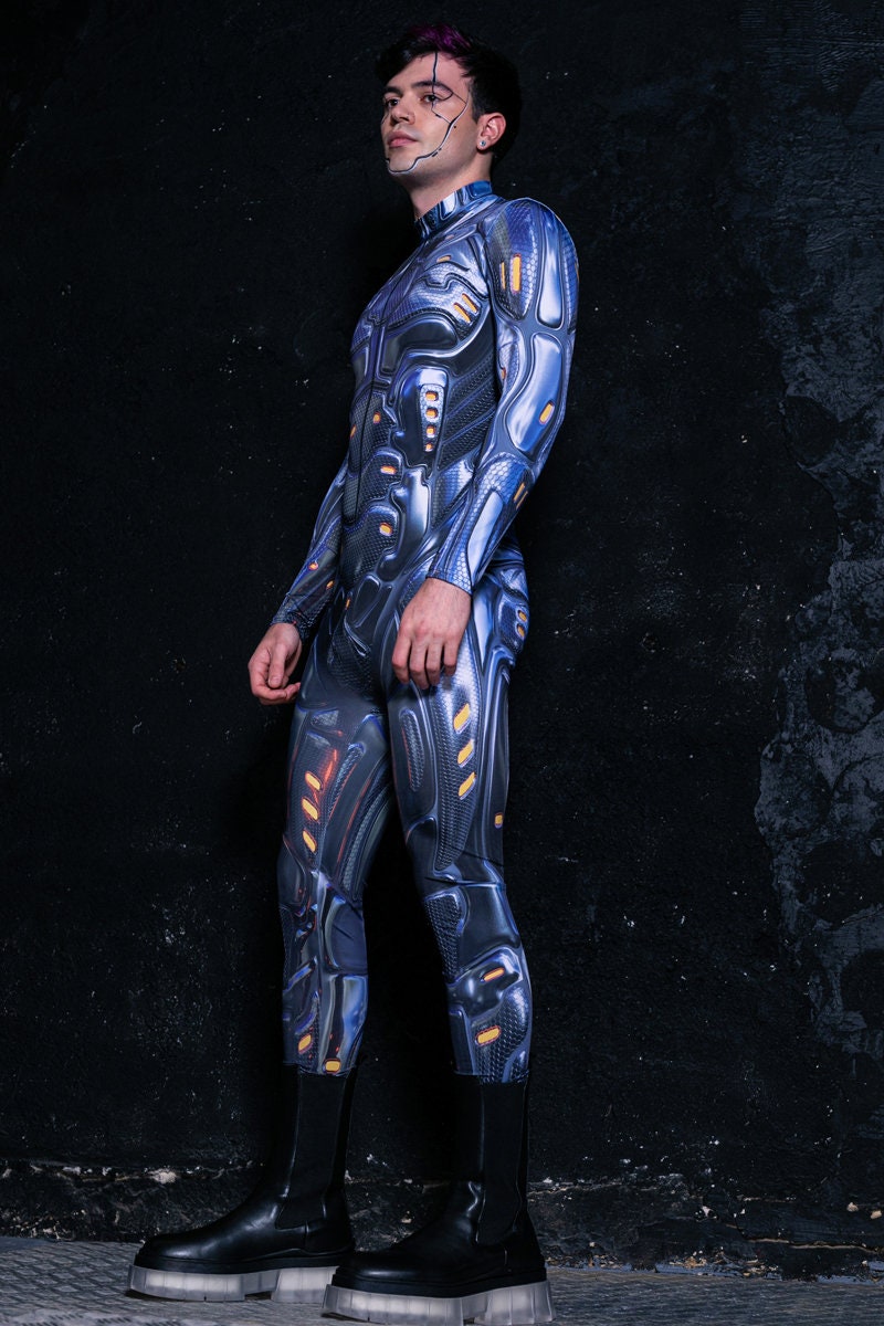 Mens Cyberpunk Costume Male Robot Costume Sci-fi Clothing - Etsy
