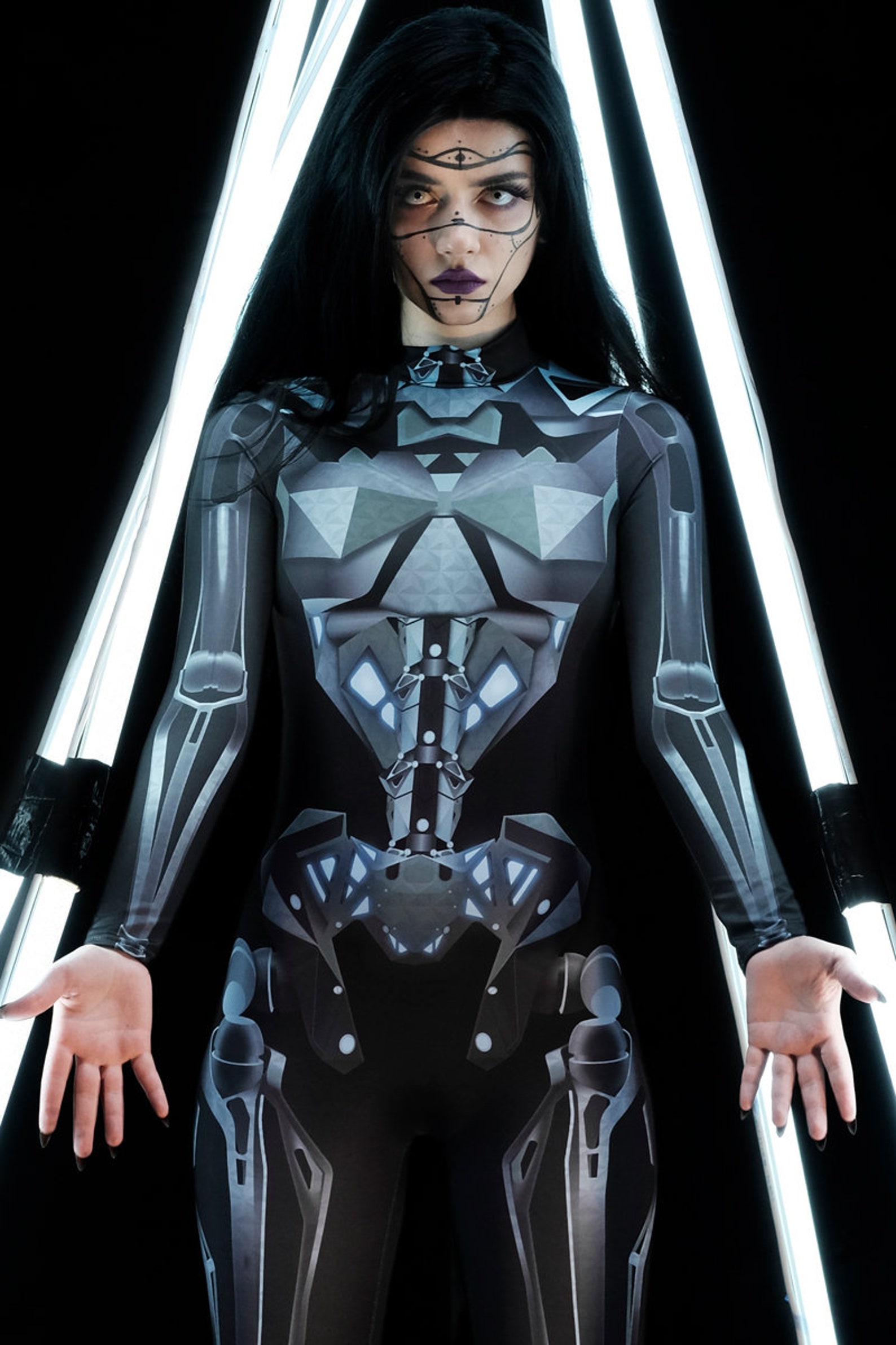Sci Fi Skeleton Costume Sexy Halloween Costume Cosplay Etsy