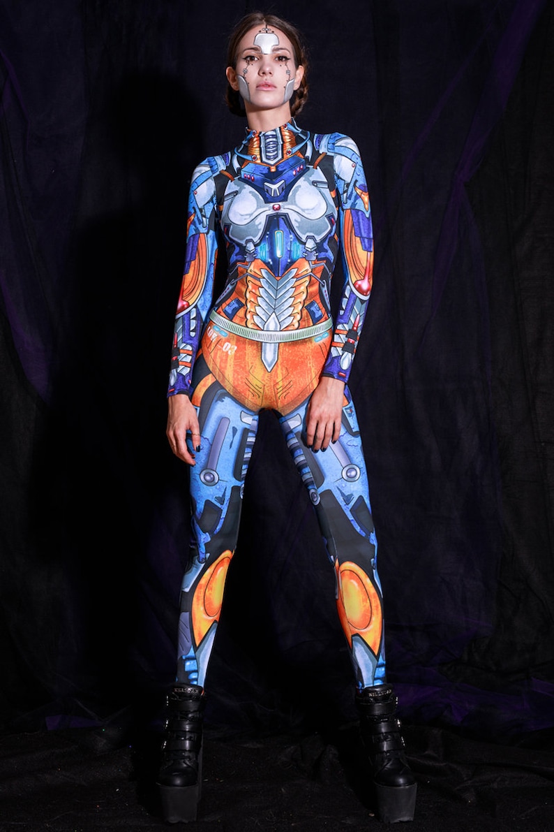 Robot Costume Sexy Halloween Costume Cyborg Costume Adult Etsy