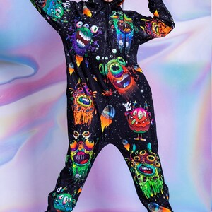Galaxy Pajama With Aliens, Alien Adult Pajamas, Drippy Outfits ...
