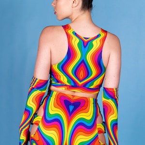 Rainbow Cut Out Biker Shorts, Pride Rave Shorts, Rave Outfit for Women ...