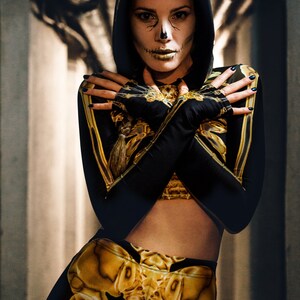 Skeleton Crop Top, Long Sleeve Tops for Women, Crop Tops for Women ...