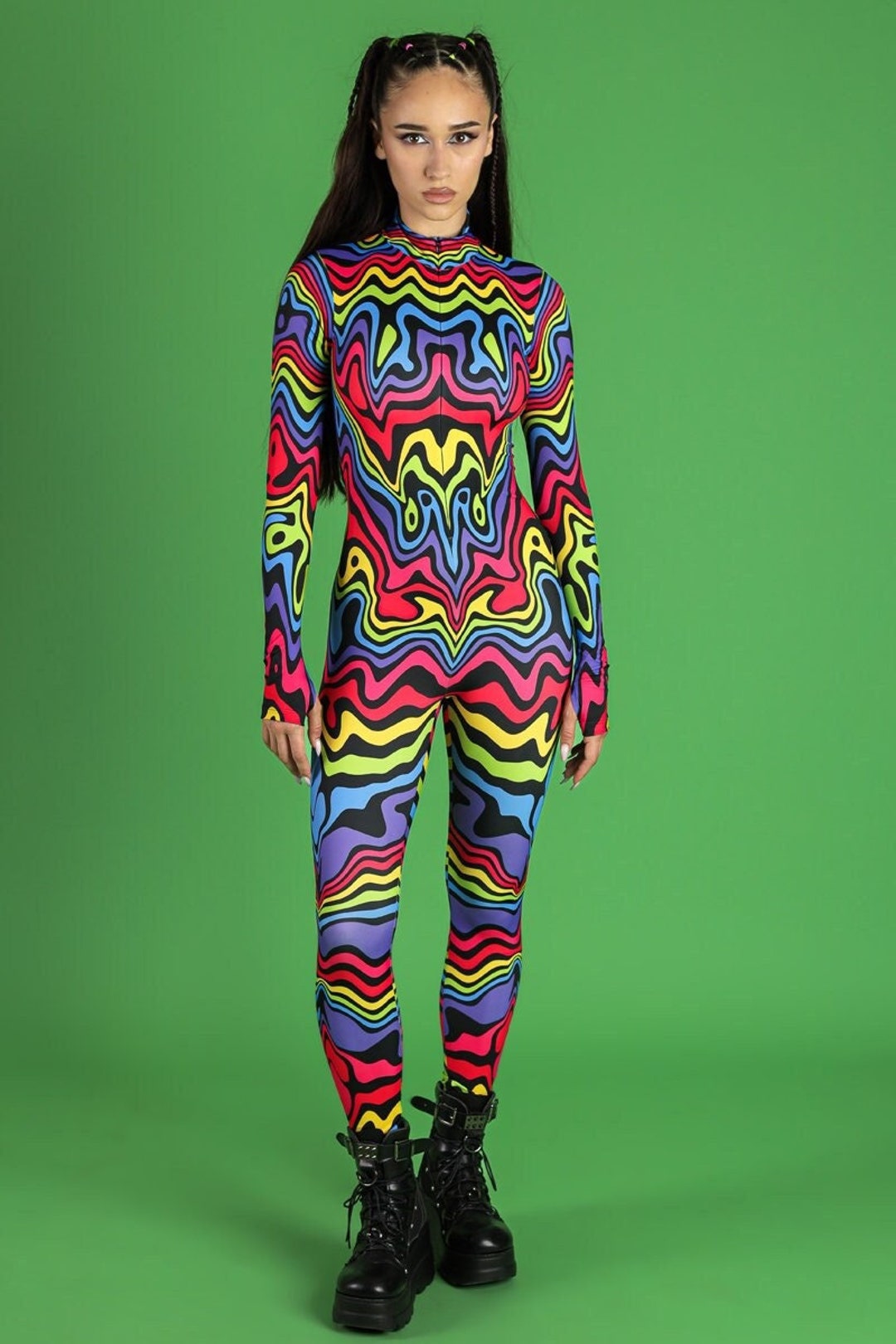 Trippy Costume, Psychedelic Bodysuit Costume, Rave Costume, Rave ...