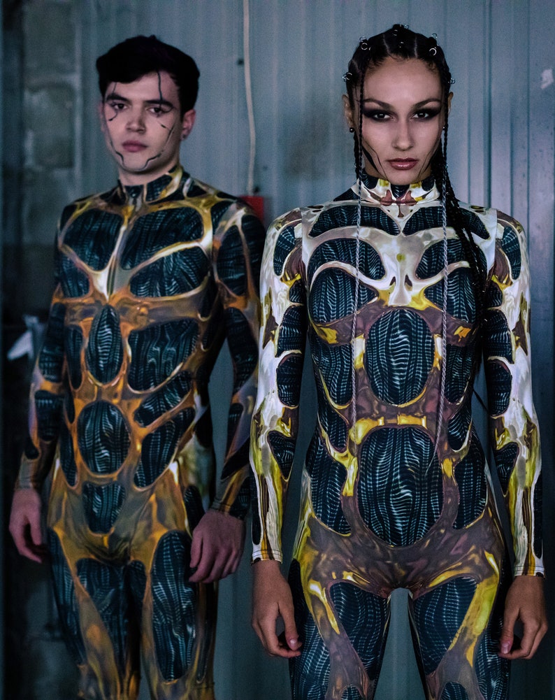 Gold Alien Costume, Sci Fi Costume, Cosplay Halloween Costume ...