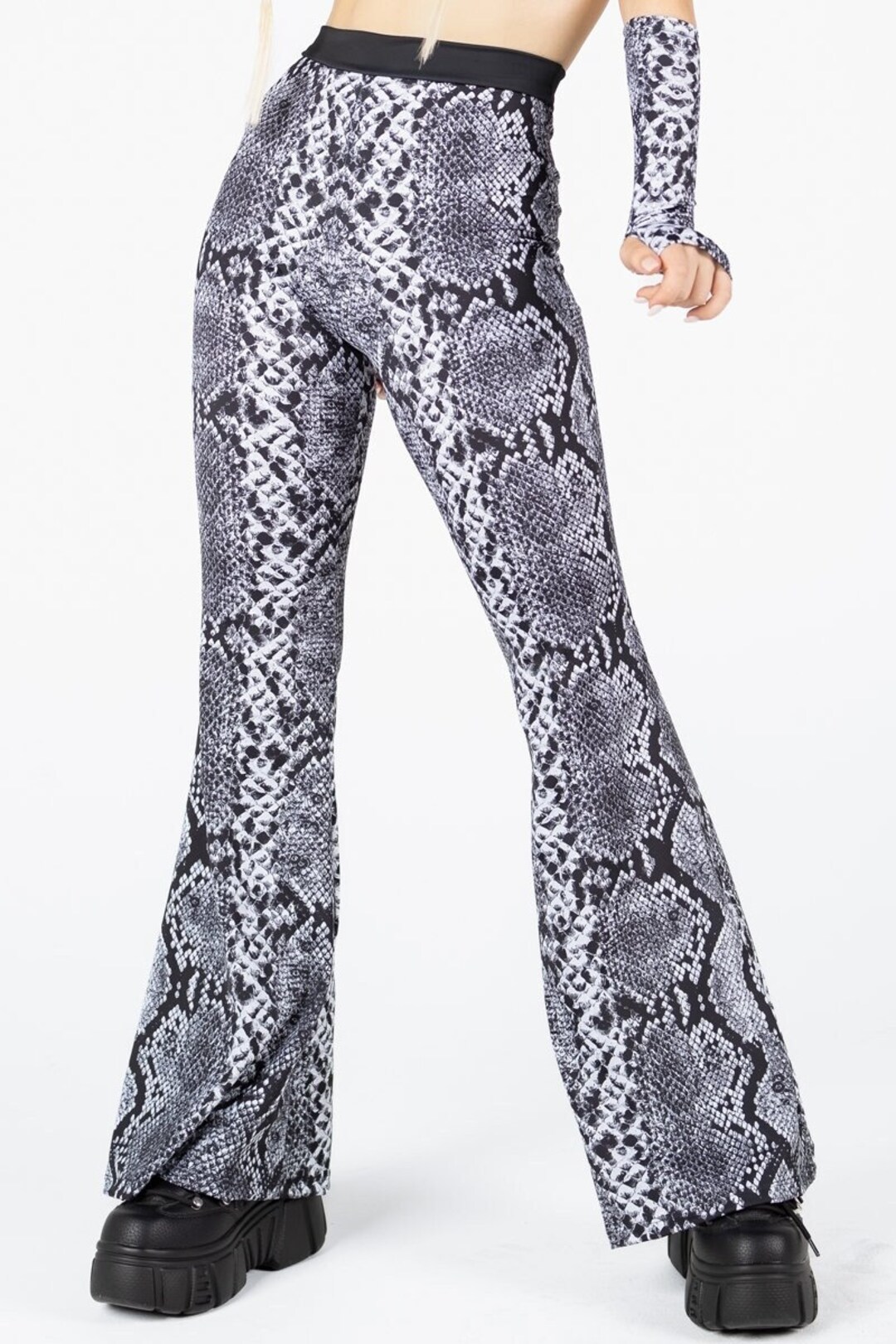 Snakeskin Disco Pants, Snake High Waisted Pants, Snake Flare Bell ...