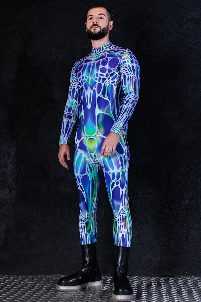 Men Cyber Costume Adult Halloween Costume Sci Fi Alien - Etsy