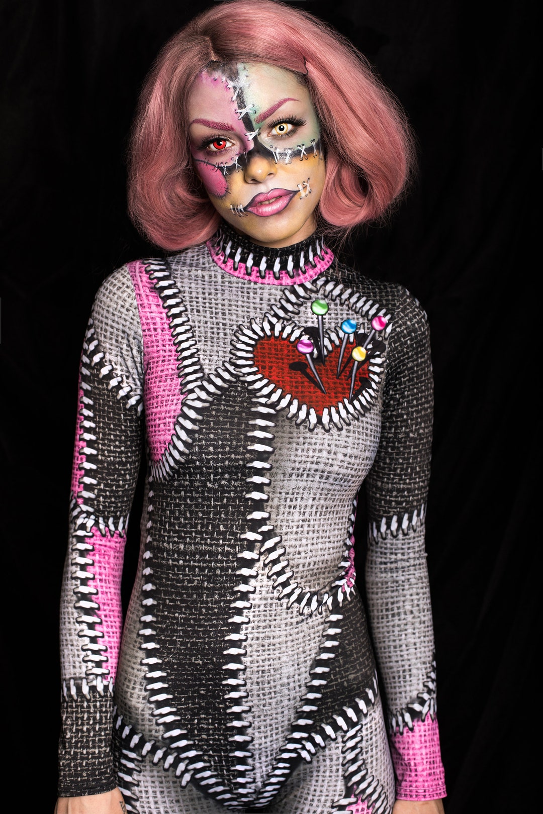 Voodoo Doll Costume, Sexy Halloween Costume for Women, Catsuit, Sexy ...