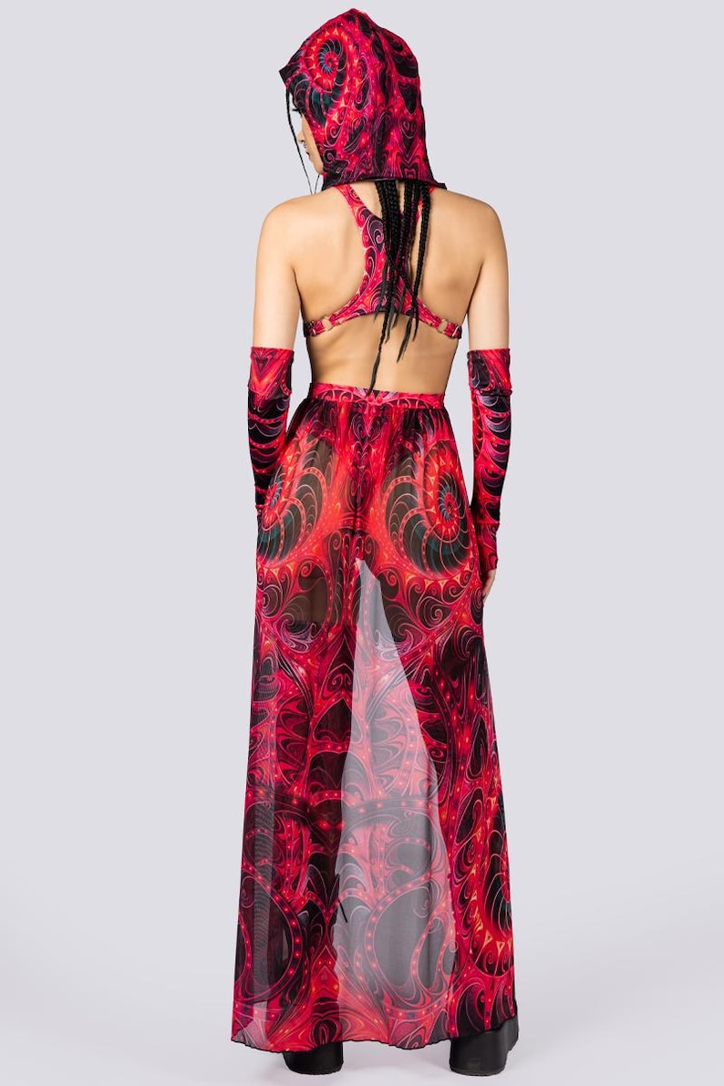 Red Rave Hood - EDM Gear - Etsy UK