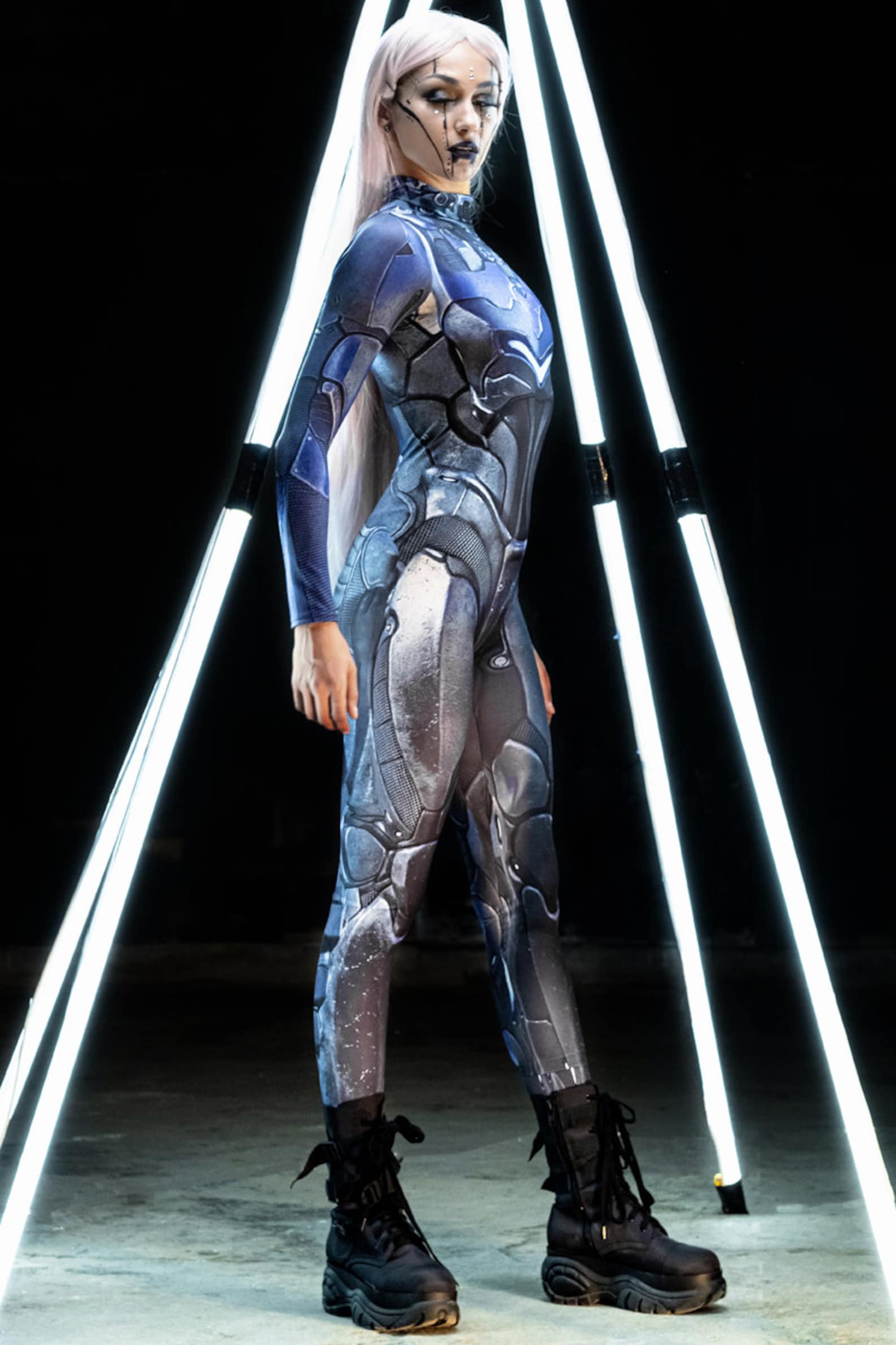 Cyborg Costume Sci Fi Costume Robot Halloween Costume For Etsy