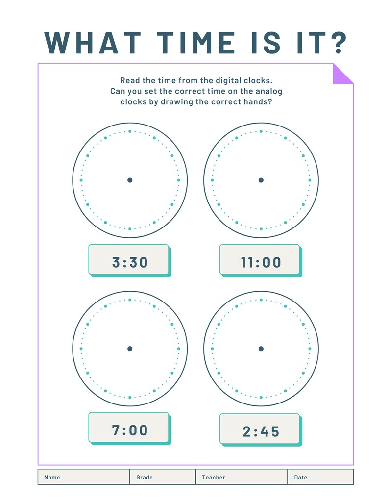 Printable Math Worksheets **DIGITAL** - Etsy