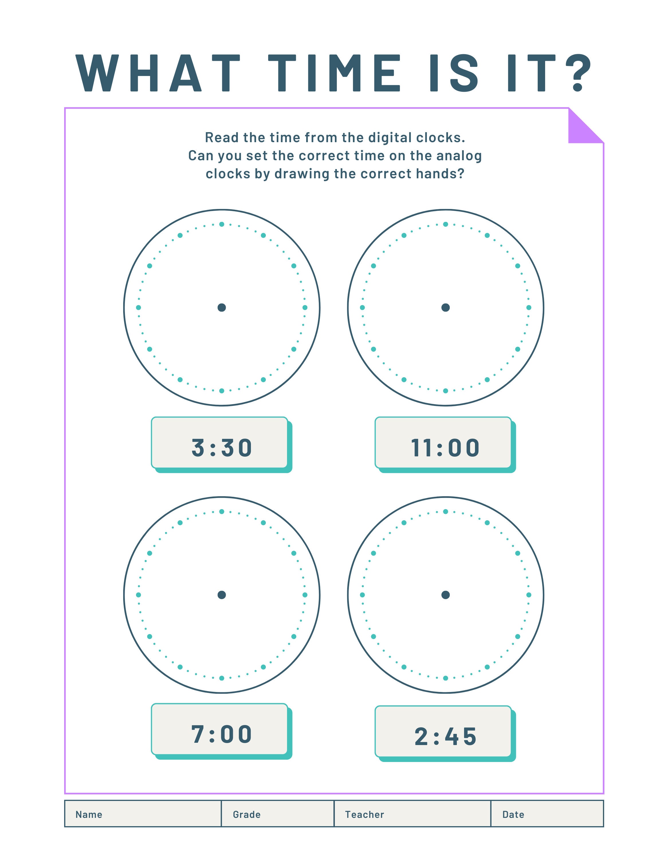 Printable Math Worksheets **DIGITAL** - Etsy