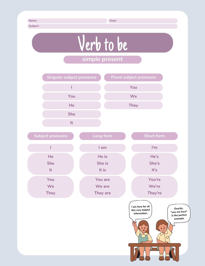 Printable Grammar Worksheets **DIGITAL** - Etsy