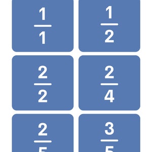 Math Fraction Bingo Worksheets DIGITAL - Etsy