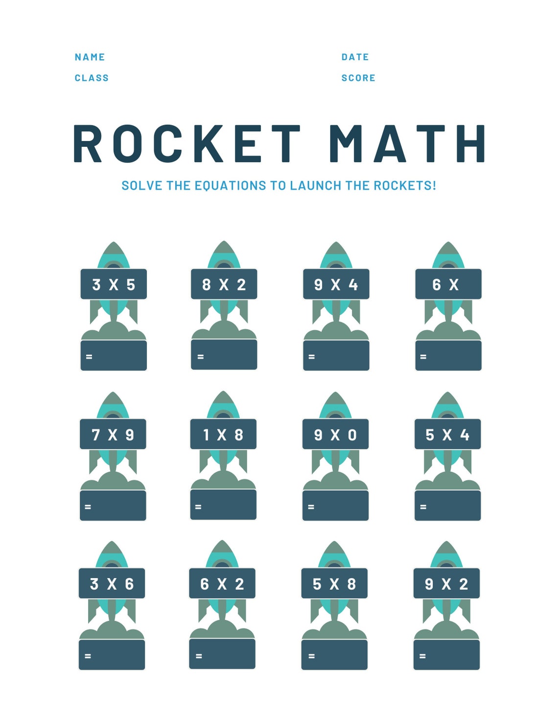 Printable Math Worksheets **DIGITAL** - Etsy