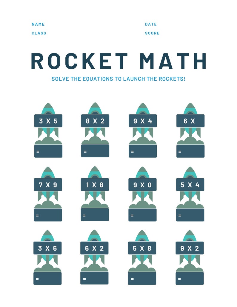 Printable Math Worksheets **DIGITAL** - Etsy