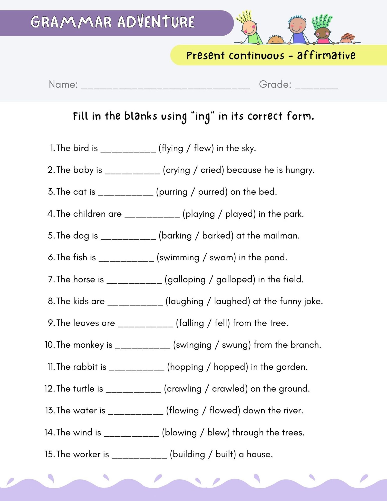 Printable Grammar Worksheets **DIGITAL** - Etsy