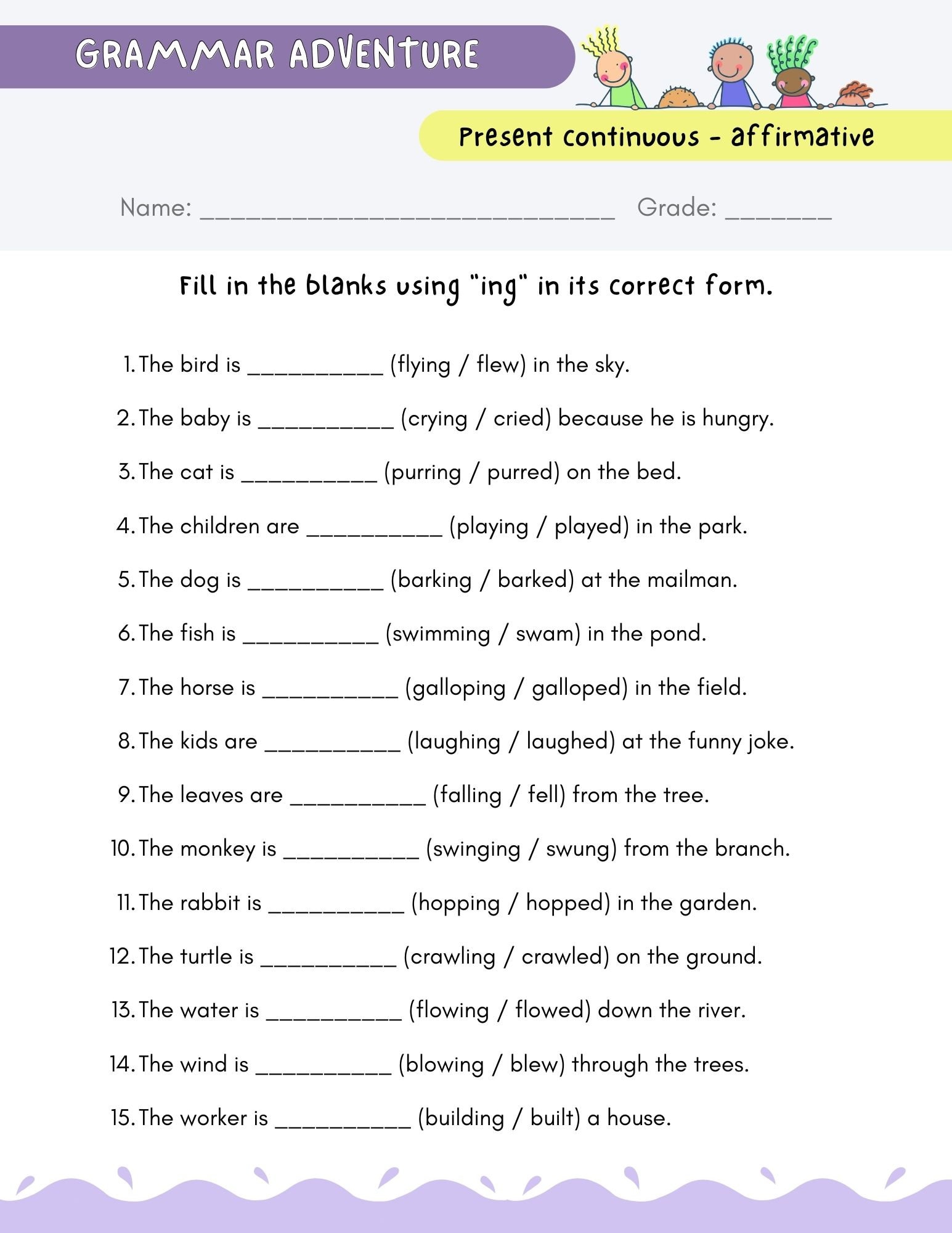 Printable Grammar Worksheets **DIGITAL** - Etsy