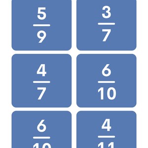 Math Fraction Bingo Worksheets DIGITAL - Etsy