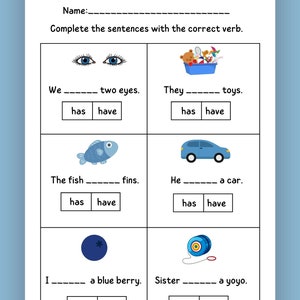 Printable Grammar Worksheets **DIGITAL** - Etsy