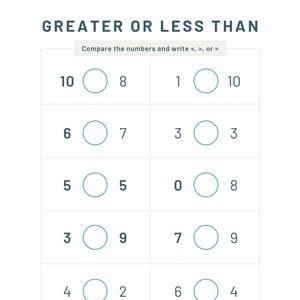 Printable Math Worksheets **DIGITAL** - Etsy