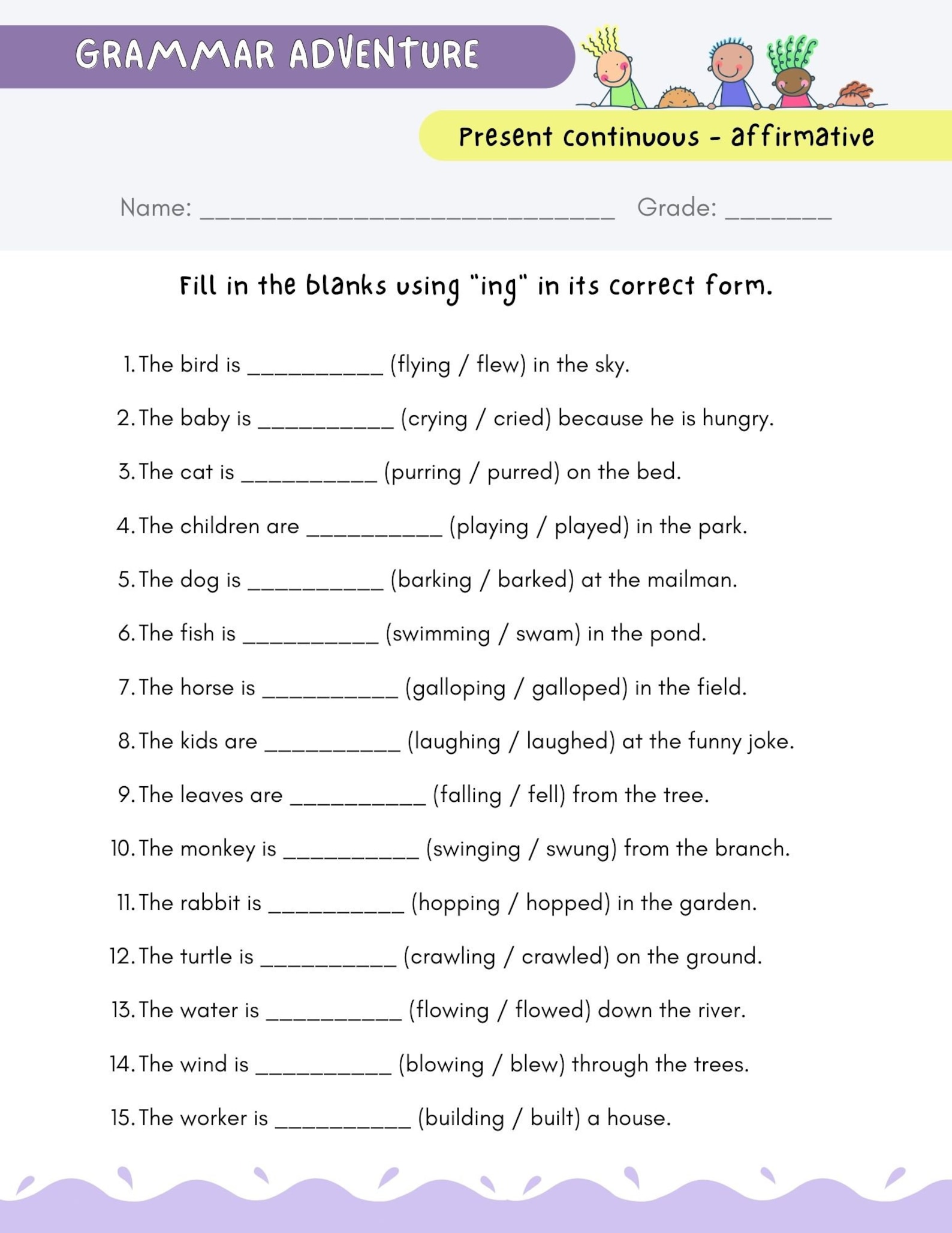 Printable Grammar Worksheets **DIGITAL** - Etsy