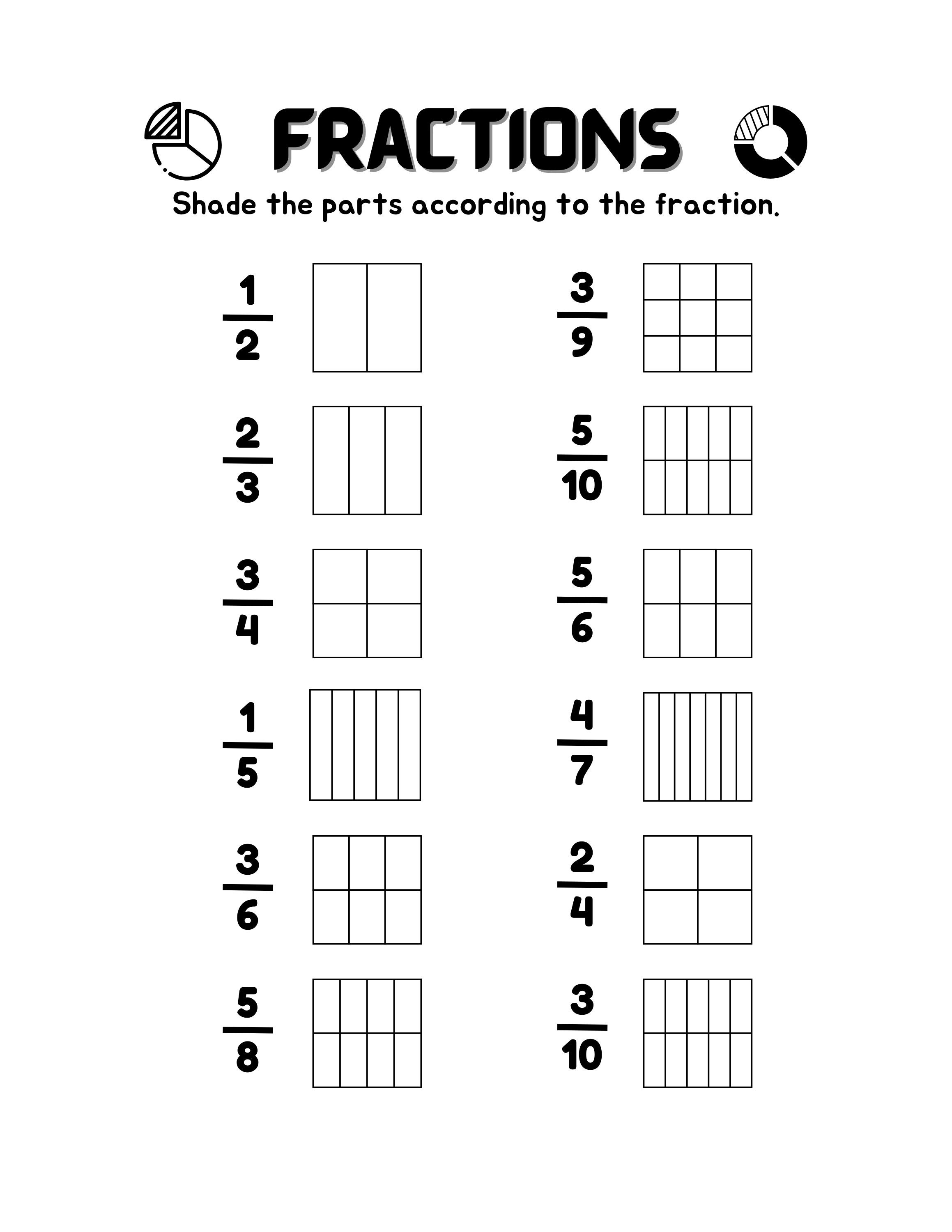 Math Fractions Worksheets **DIGITAL** - Etsy