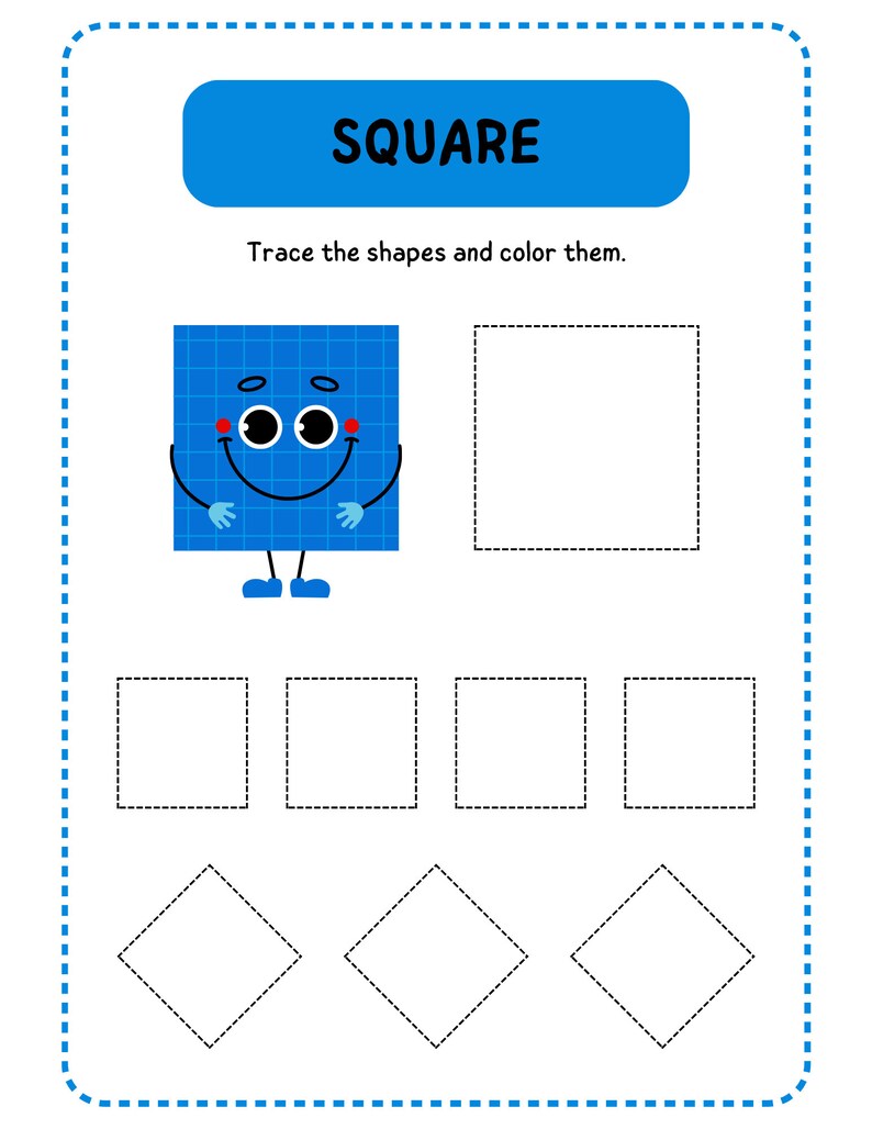 Printable Geometric Shapes Worksheets **DIGITAL** - Etsy