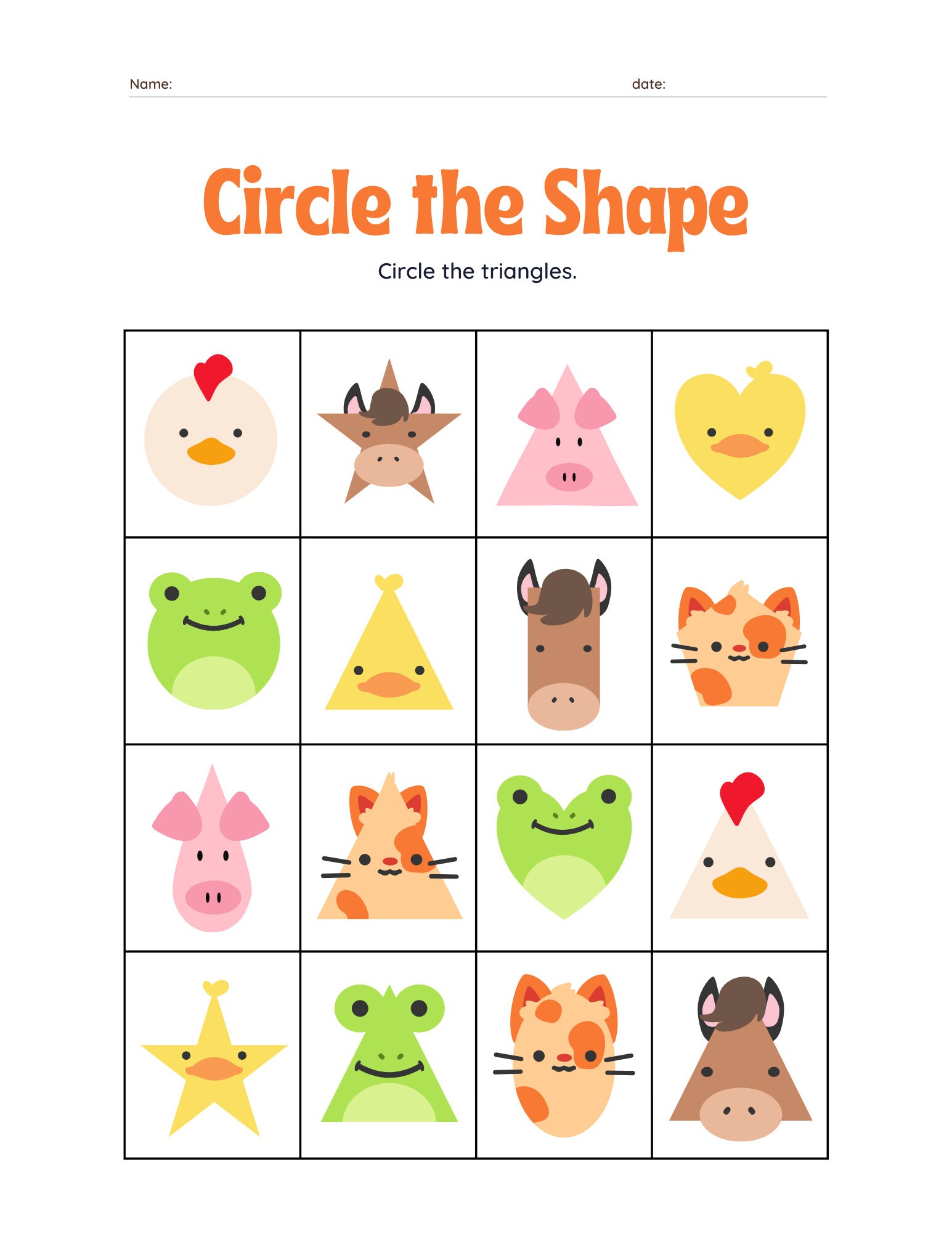 Printable Geometric Shapes Worksheets DIGITAL - Etsy