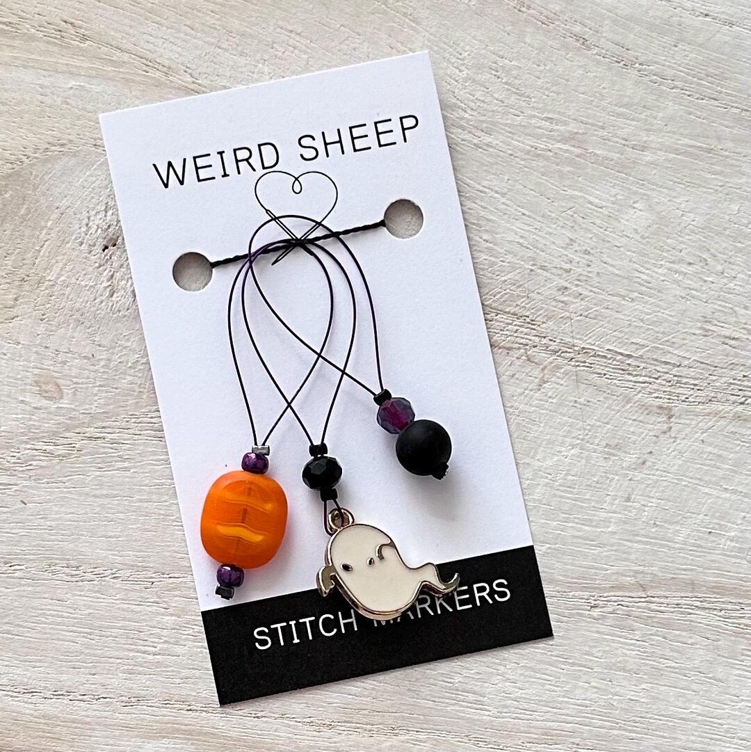 Halloween | Ghost | Stitch Marker Set | Knitting Tool | Handmade ...