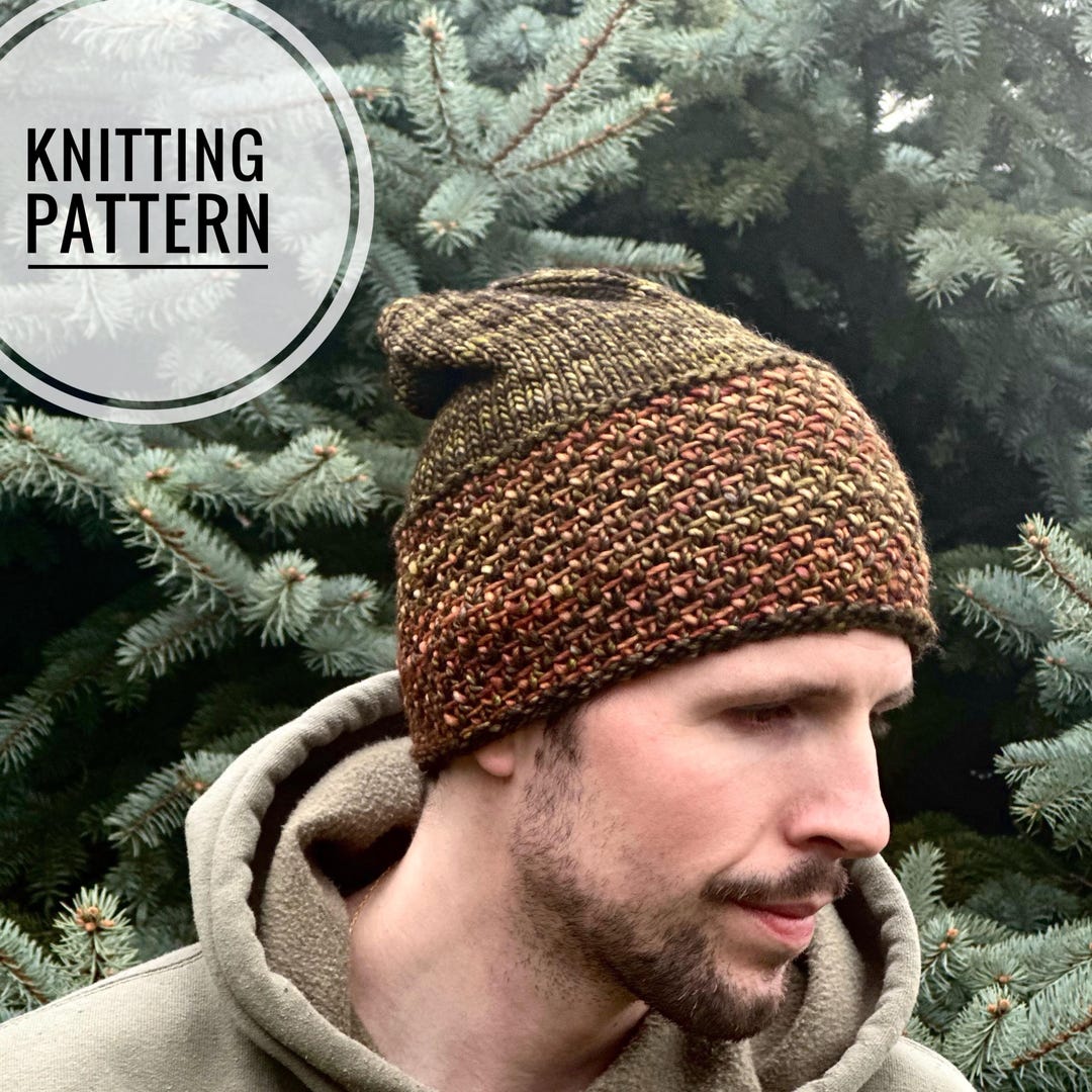 Kaleidoscope Slouch Pattern - Knit Pattern Toque Beanie Hat - PDF FILE ...