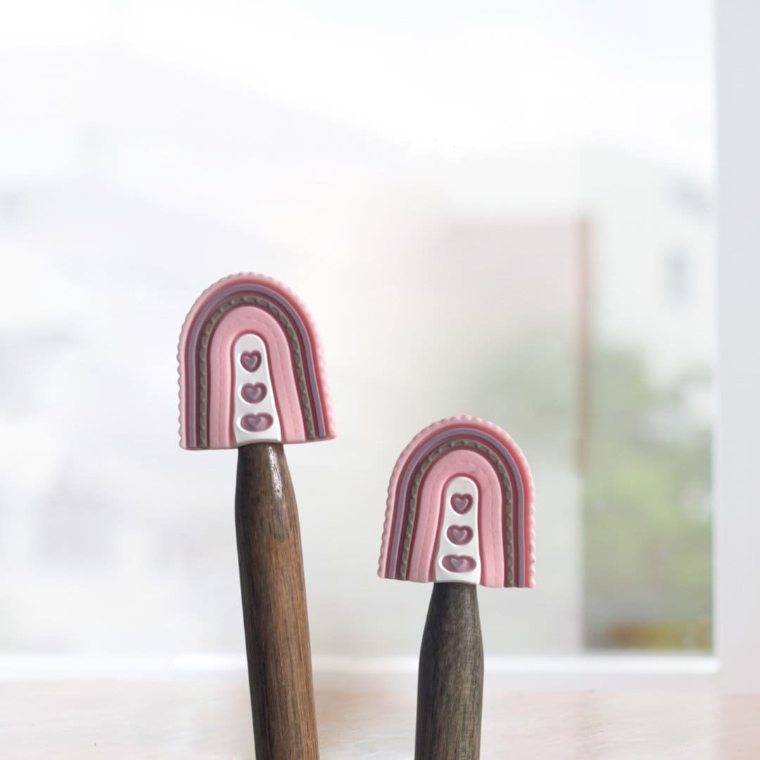 Rainbow Soft Pink Stitch Stopper Set | Knitting Tool | Needle Stopper ...