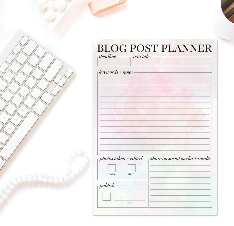 Blog Post Planner Printable - A4 & A5 - Instant Download - Etsy