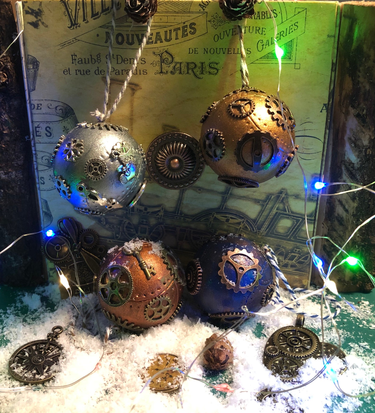 4 Steampunk Christmas Ornaments - Etsy