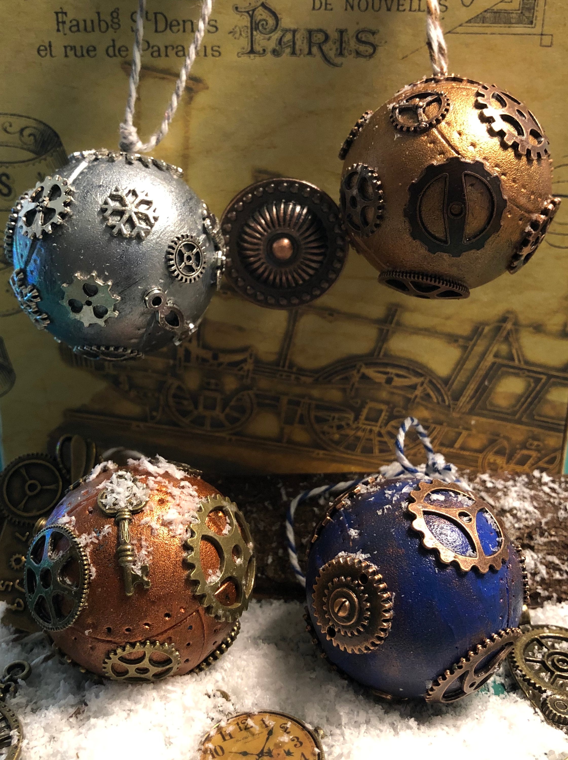 4 Steampunk Christmas Ornaments - Etsy