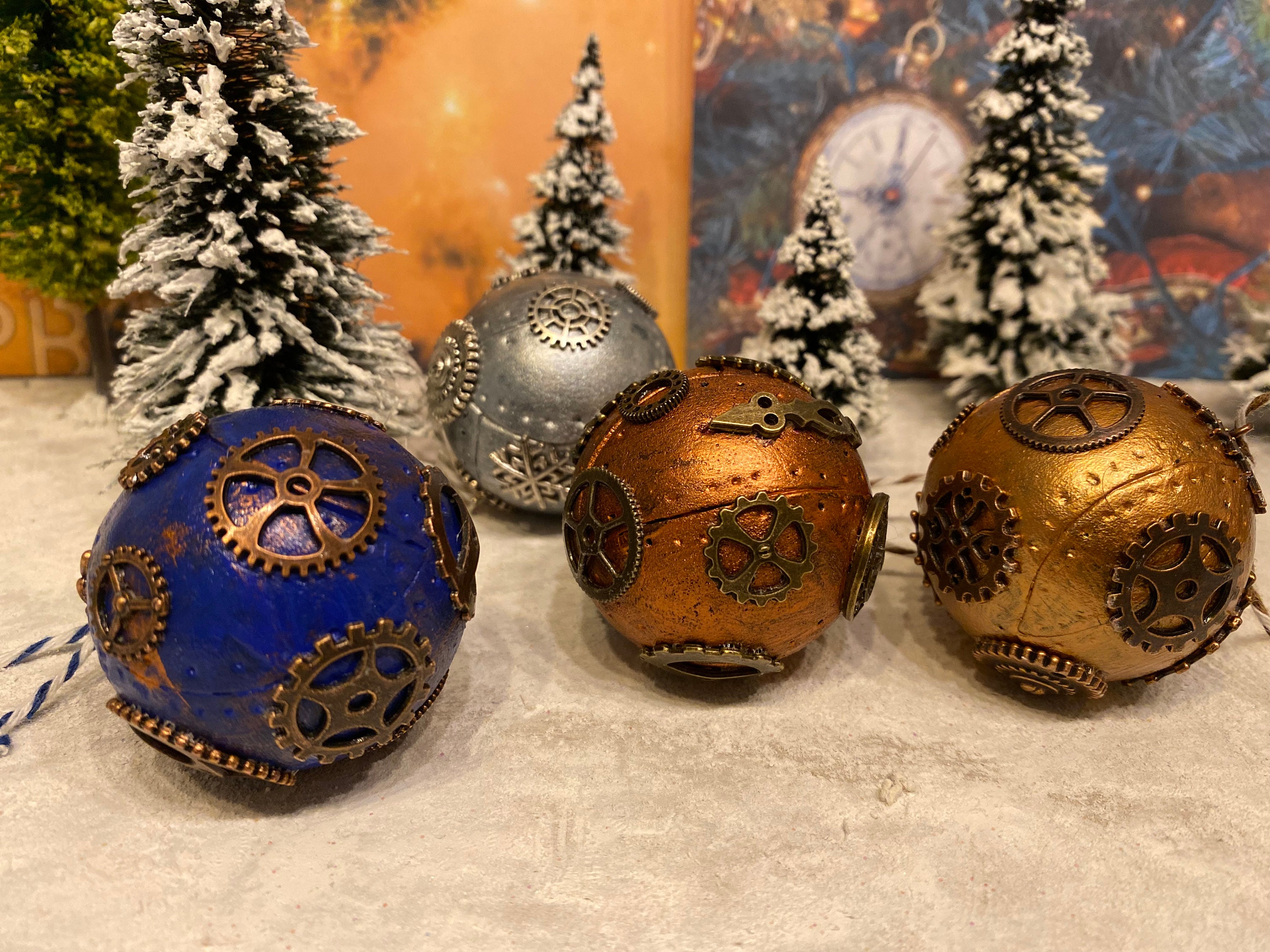 4 Steampunk Christmas Ornaments - Etsy