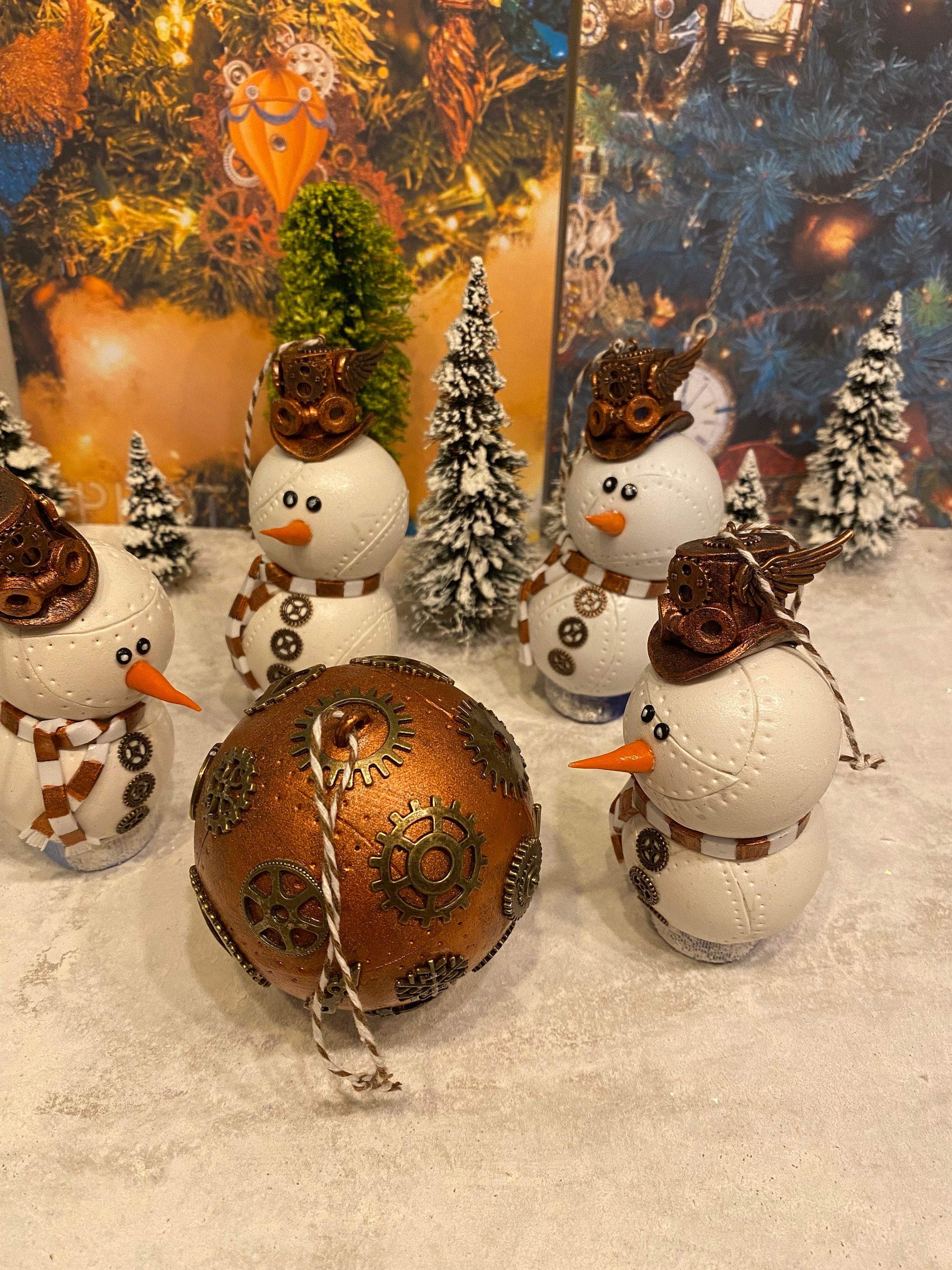 Steampunk Christmas Ornament Set - Etsy