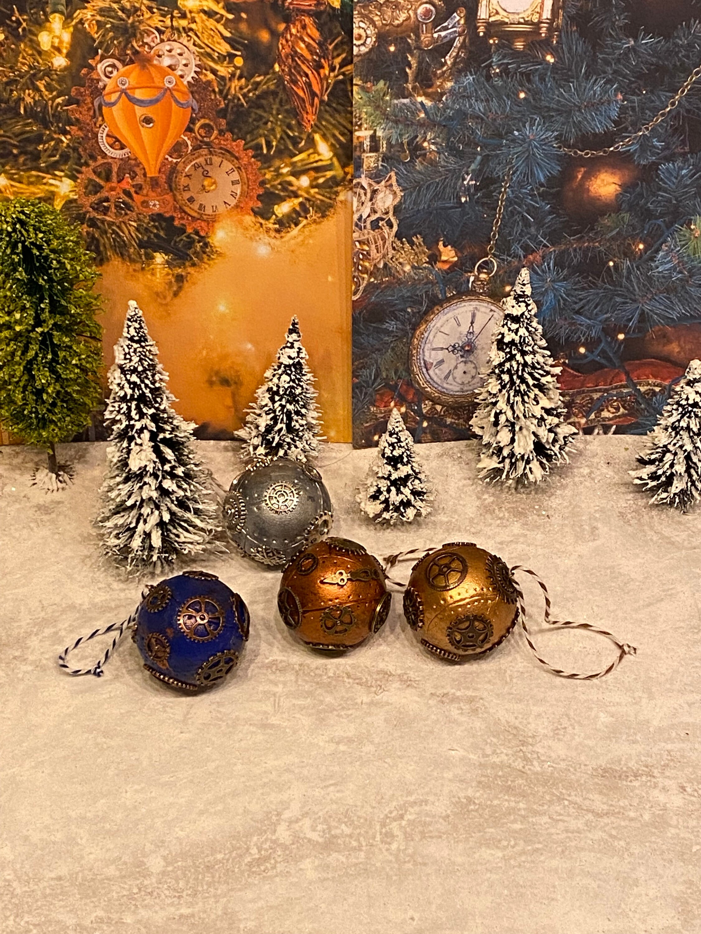 4 Steampunk Christmas Ornaments - Etsy