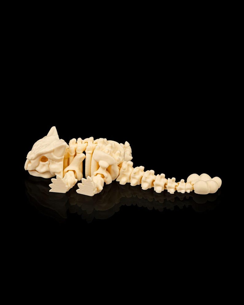 Mini Articulated Skeleton Ankylosaurus 3D Collectible - Etsy