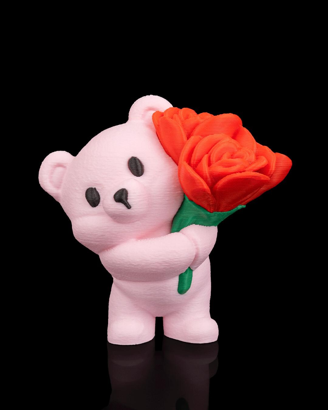Keychains, a Small Bear Holding a Bouquet That's Too Big for Its Paws ...
