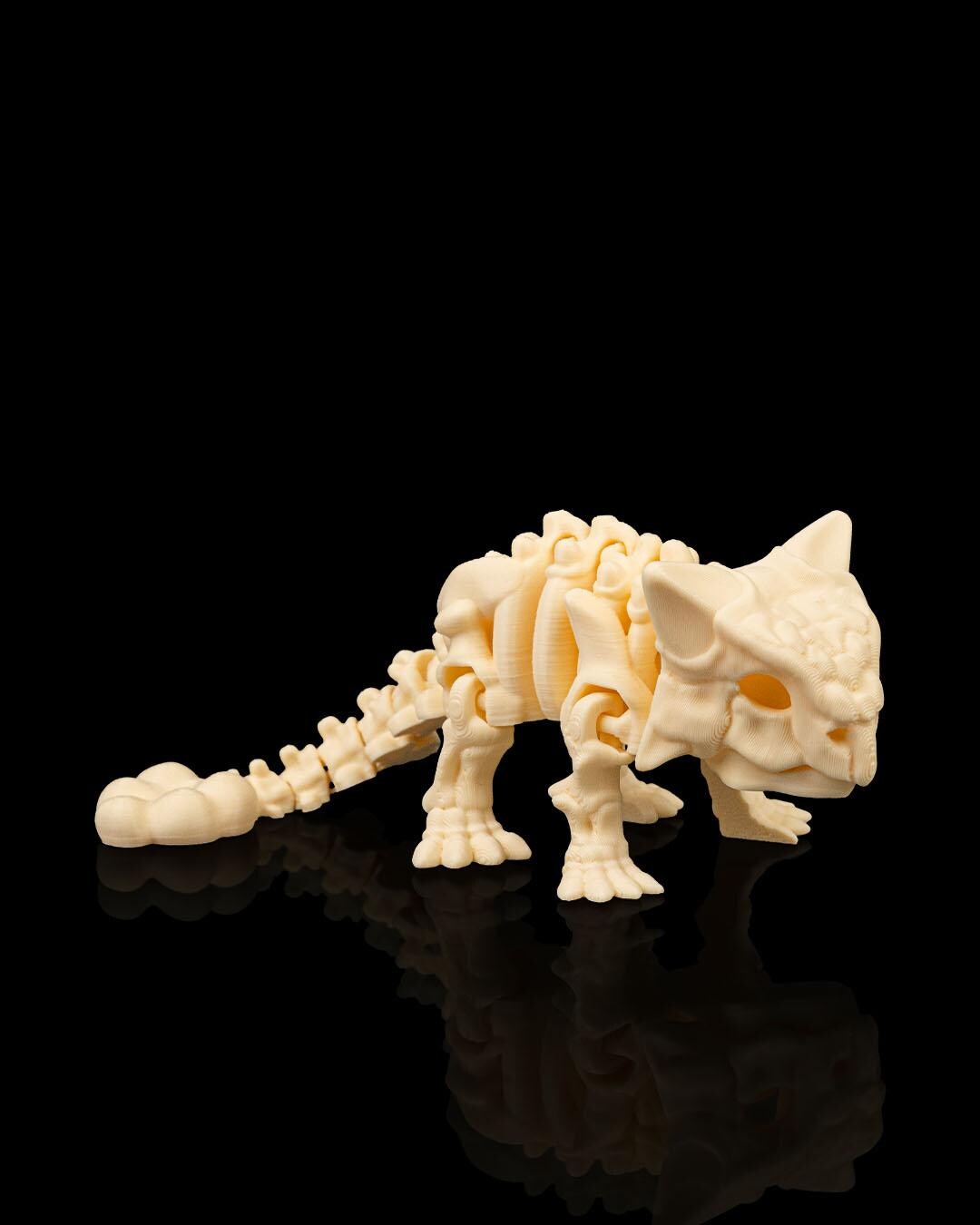 Mini Articulated Skeleton Ankylosaurus 3D Collectible - Etsy