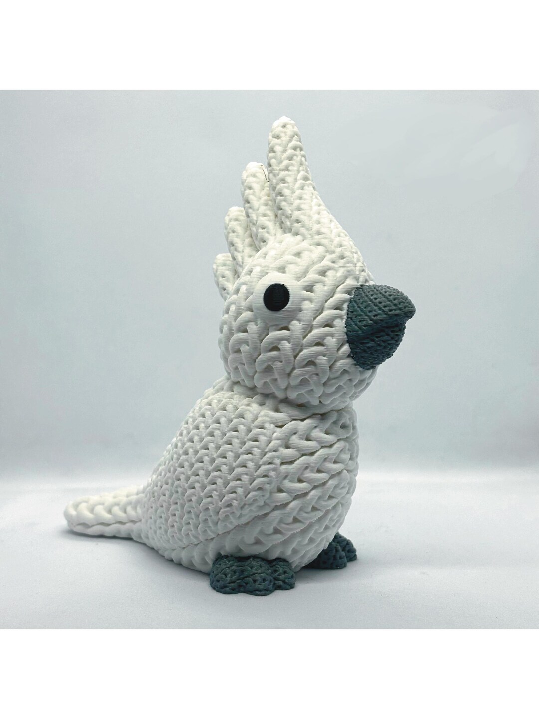 3D Cockatoo Figure With Fabric Texture - 3D Design Fabric of Love ...